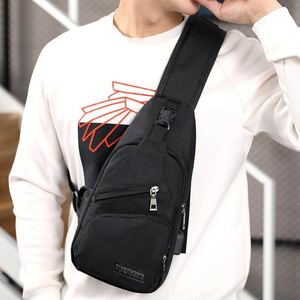 Bolsa Transversal Masculina Oxford
